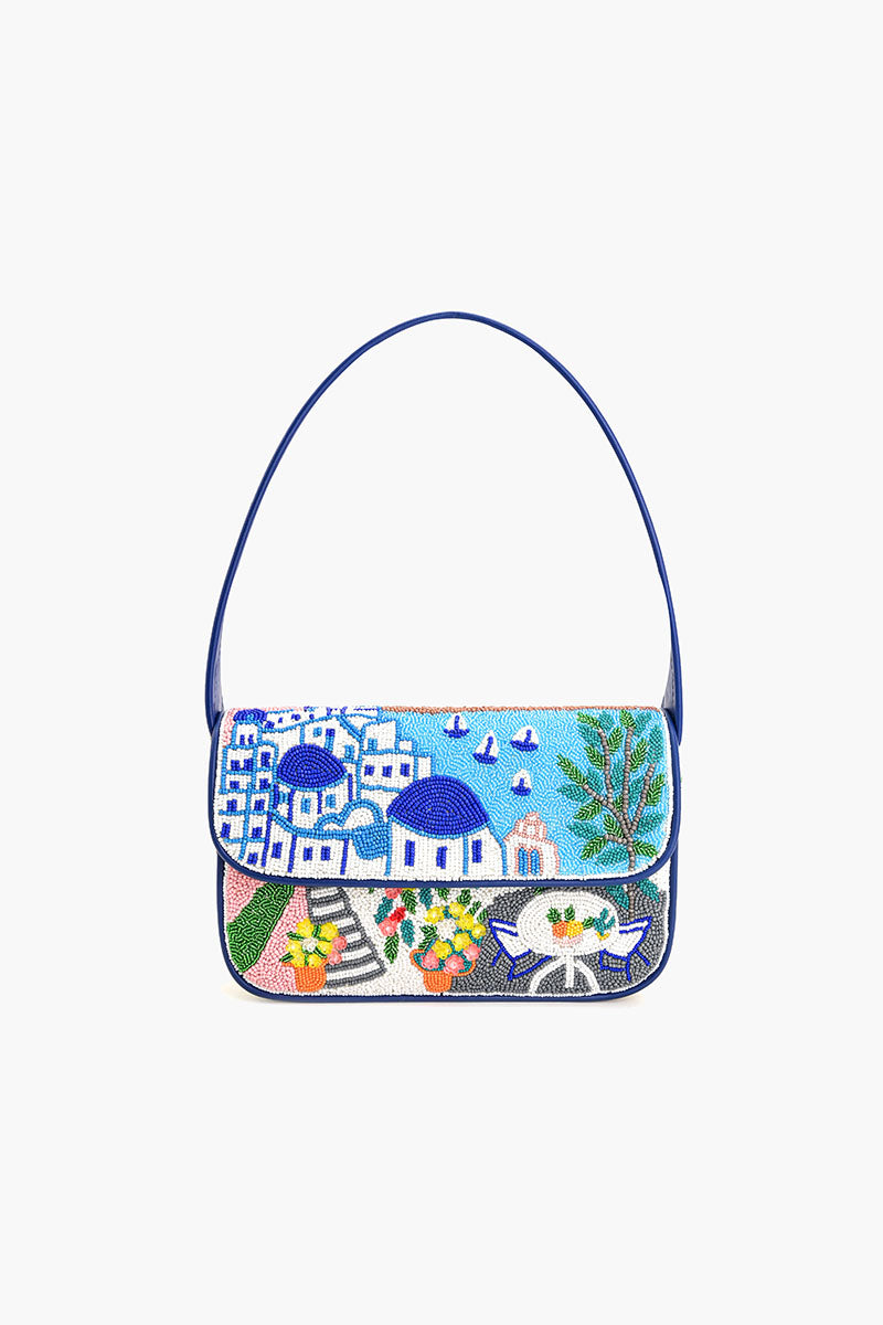 Santorini Dreams Beaded Shoulder Bag | America & Beyond