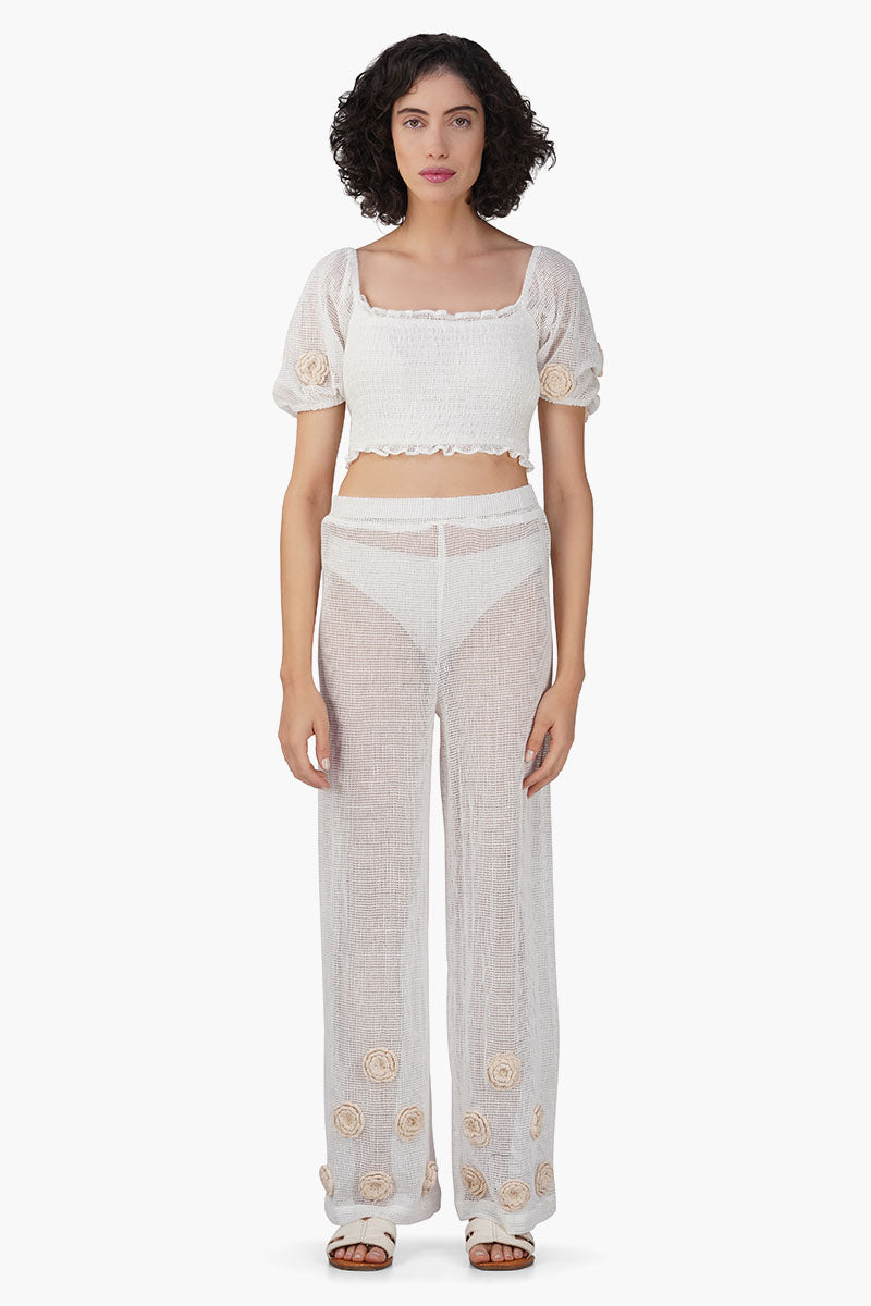 Blanca Sheer Smocked Top – America & Beyond
