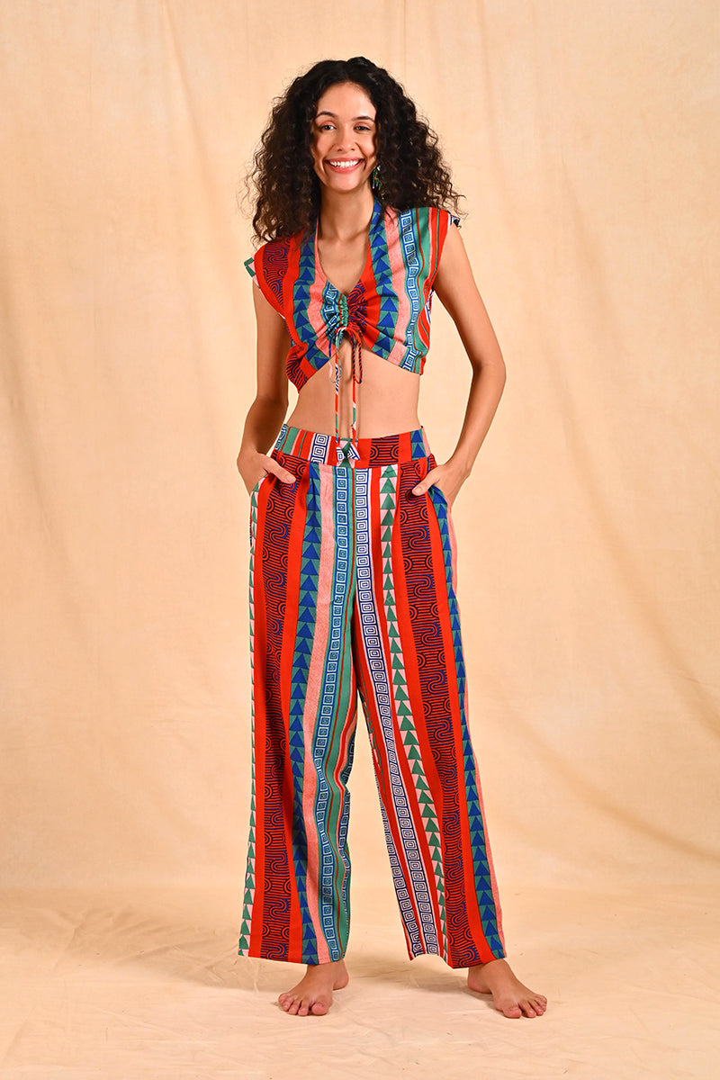 Ruby Aztec Printed Stripe Pant | America & Beyond