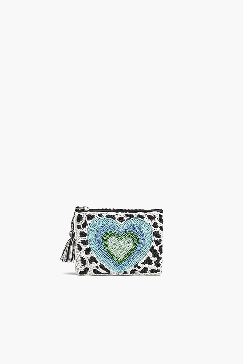 Blue and Black Heart Mini Pouches | America & Beyond