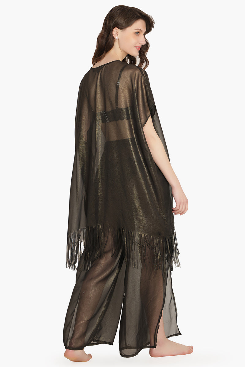 Black Shimmer Sheer Cover Up – America & Beyond